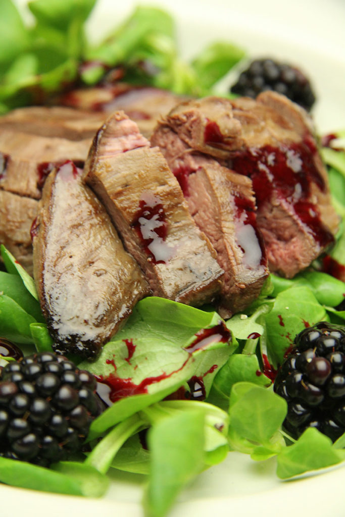 Grouse recipe – Pan Fried Grouse with Blackberries & Blackberry Dressing
